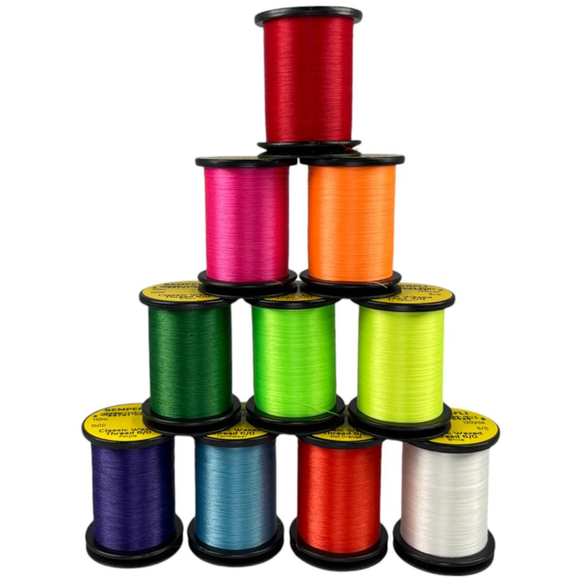 Classic Waxed Thread 6/0 110m Attractor Colors Collection - semperfli.net